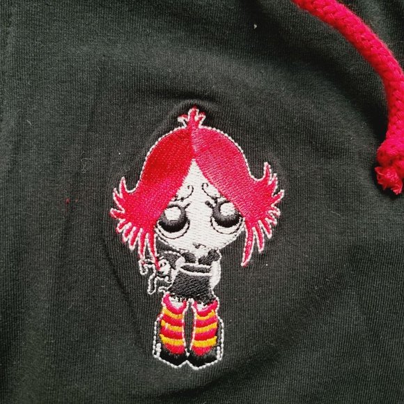 Emily The Strange | Tops | Vintage Ruby Gloom Embroidered Zipup Hoodie ...